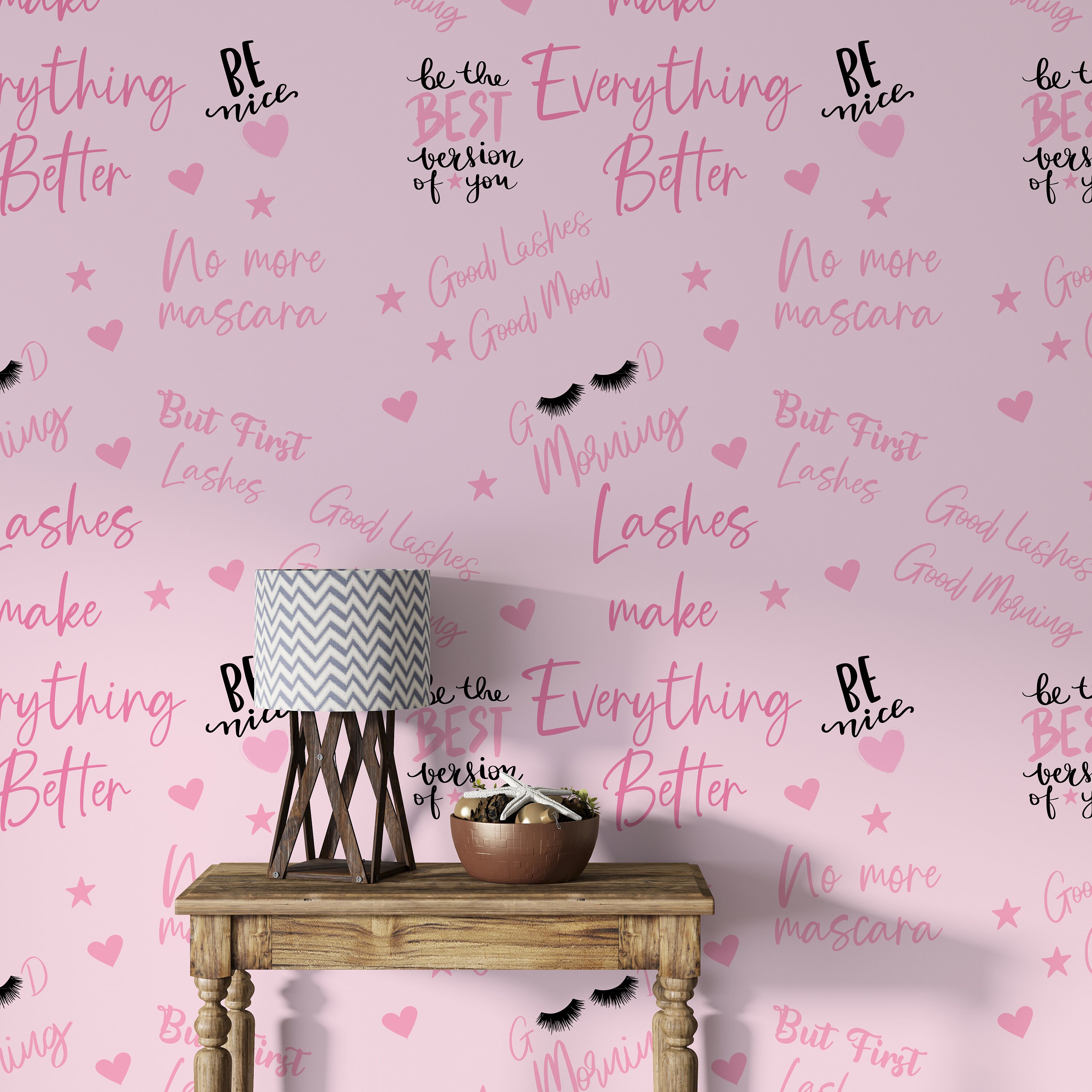 Eyelashes Wallpaper Lashes Wall Art Fabric Wallpaper Eyelashes - Etsy
