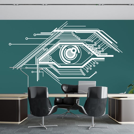 Circuit Board Office Wall Decal Technology Vinyl Wall Art - Etsy