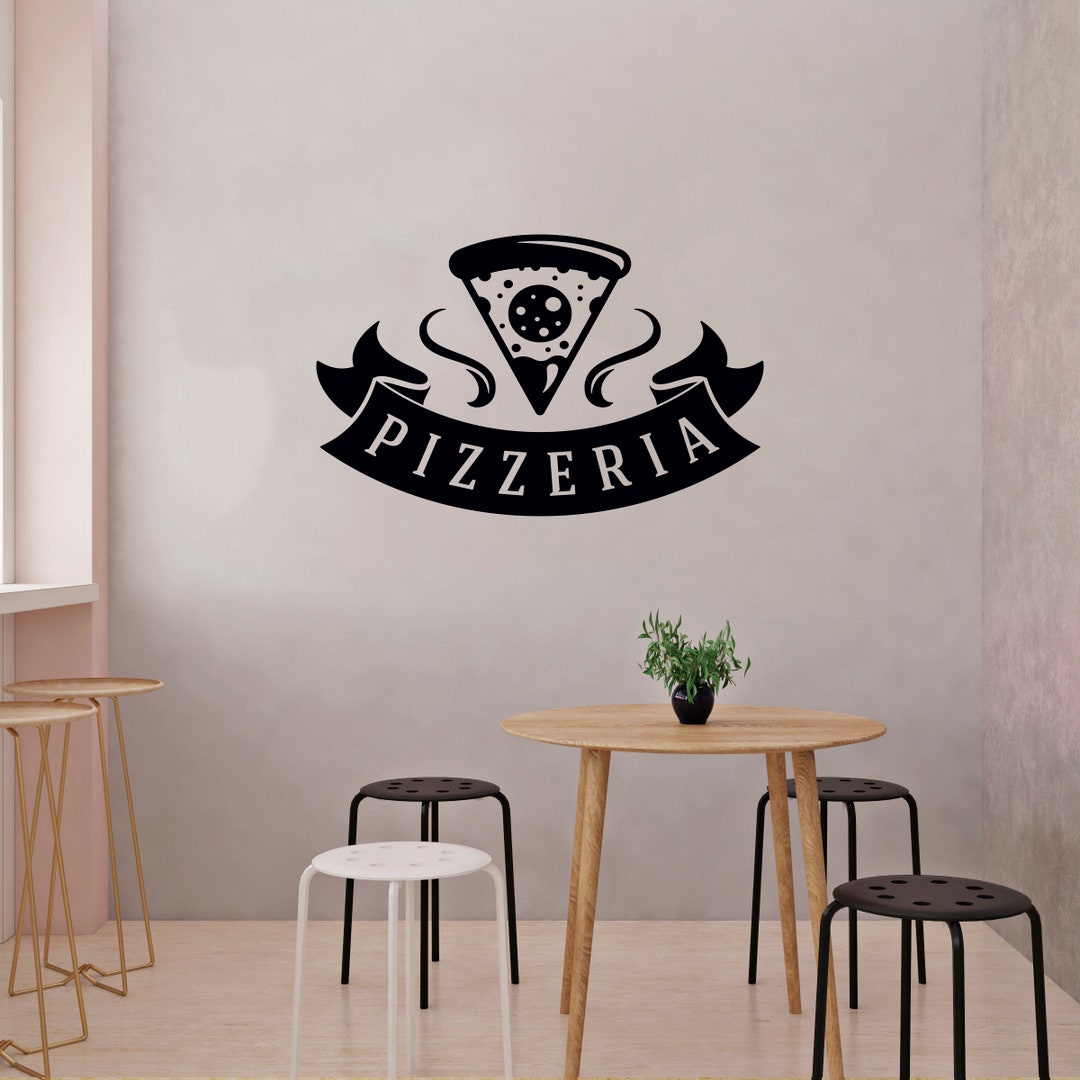 Pizza Wall Decal Vinyl Sticker for Pizzeria Decorations for Italian ...