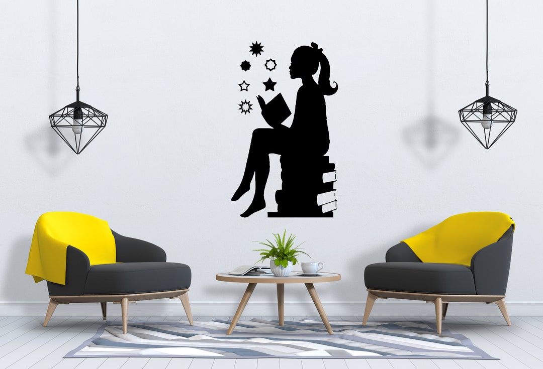 Books Wall Decal Reading Wall Decal Library Wall Decal Book Quote Wall ...