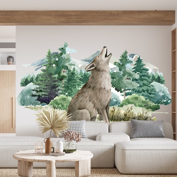 Wolf Wall Decal - Etsy