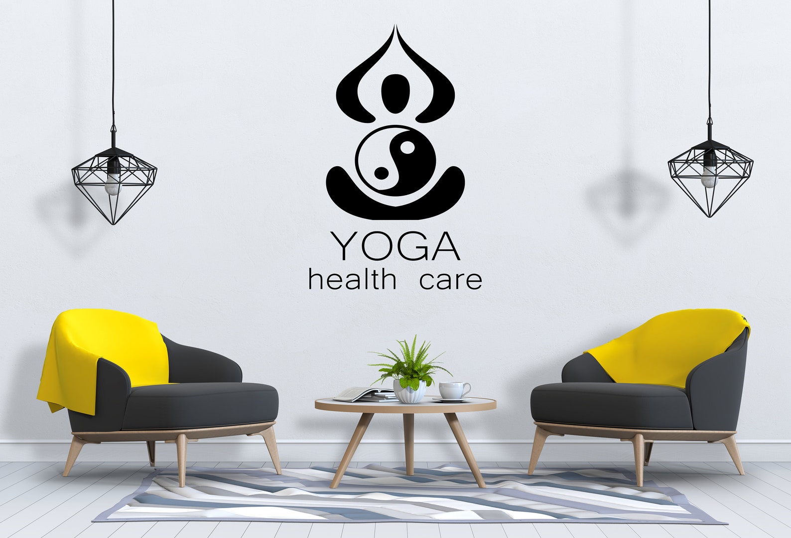 Yoga Wall Decal Yoga Pose Wall Decal Girl Yoga Wall Decor Yoga Studio ...