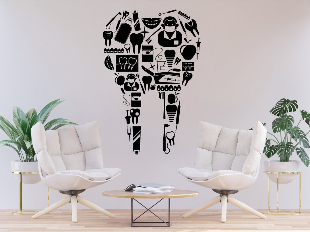 Dental Wall Decor, Dental Clinic Wall Decal, Dental Stickers, Dental ...