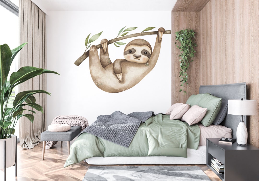 Sloth Mode Wall Decal, Sloth Wall Art, Sloth Sleep Mode Wall Decor ...