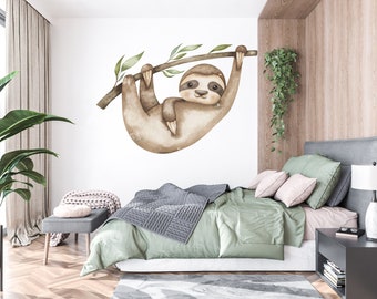 Sloth Wall Decal | Etsy
