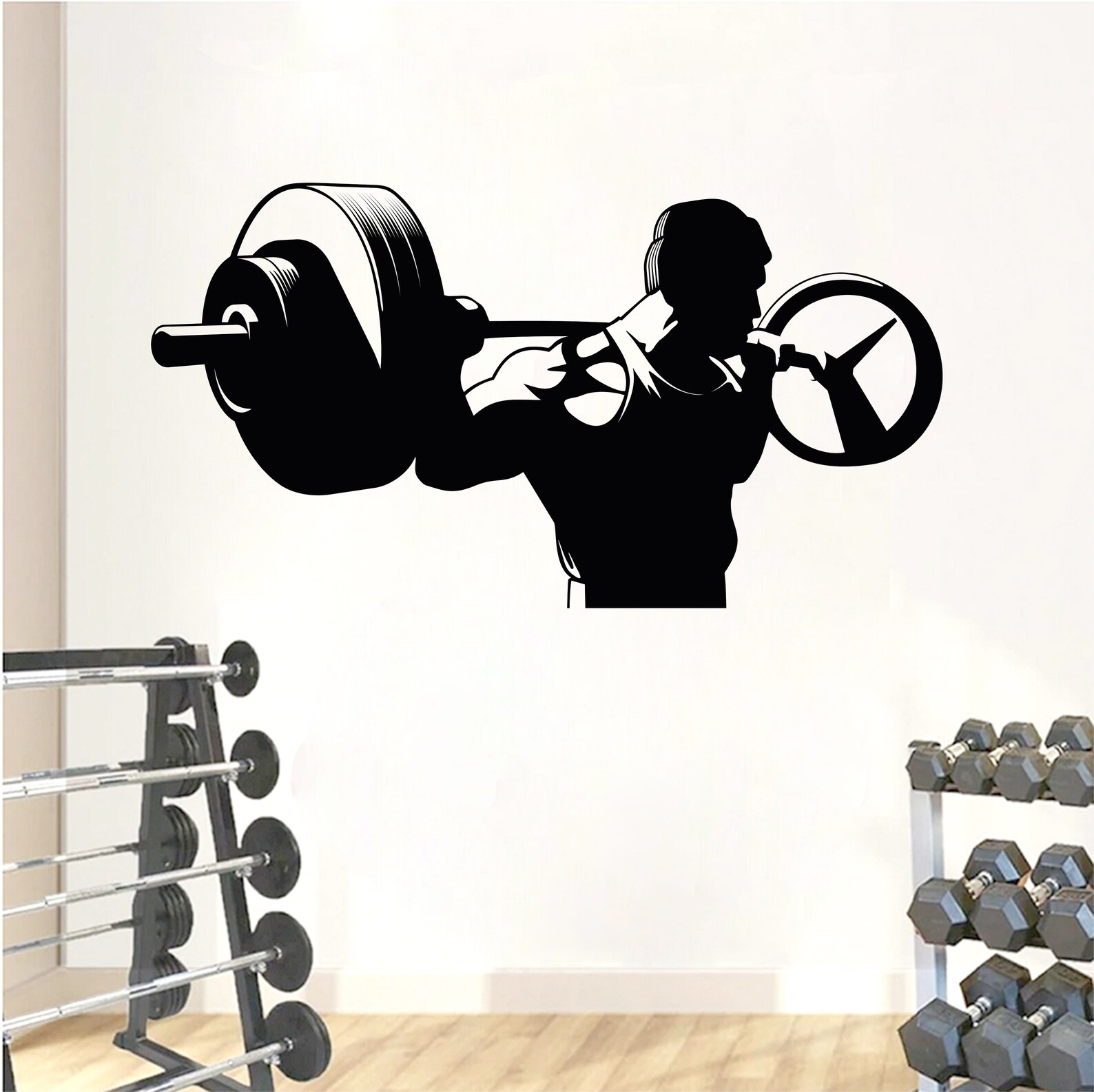 Fitness Wall Decal Workout Wall Decal Gym Wall Decor Motivational Quote ...