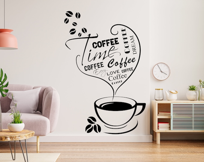 Let Have a Coffee Break Window Signage Vinyl Decals for Shop Decoration ...
