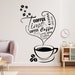 Coffee Wall Decal Coffee Window Sticker Decals for Coffee Shop SG 1177 ...