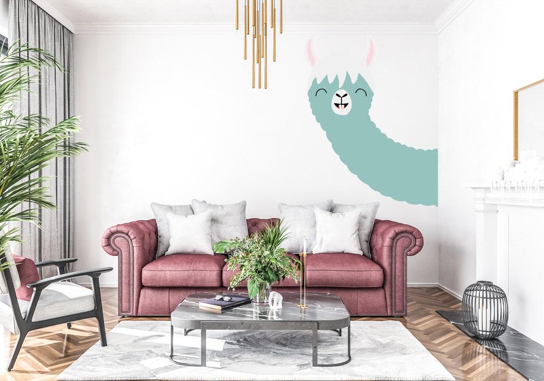 Llama Mode Wall Decal, Llama Wall Art, Llama Wall Decor Llama Wall ...