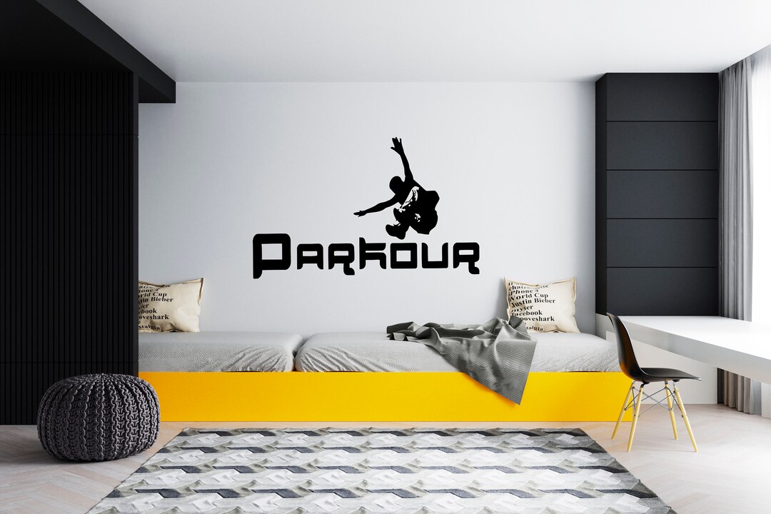 Parkour Wall Decal Silhouette Free Running Wall Sticker SG1528 - Etsy