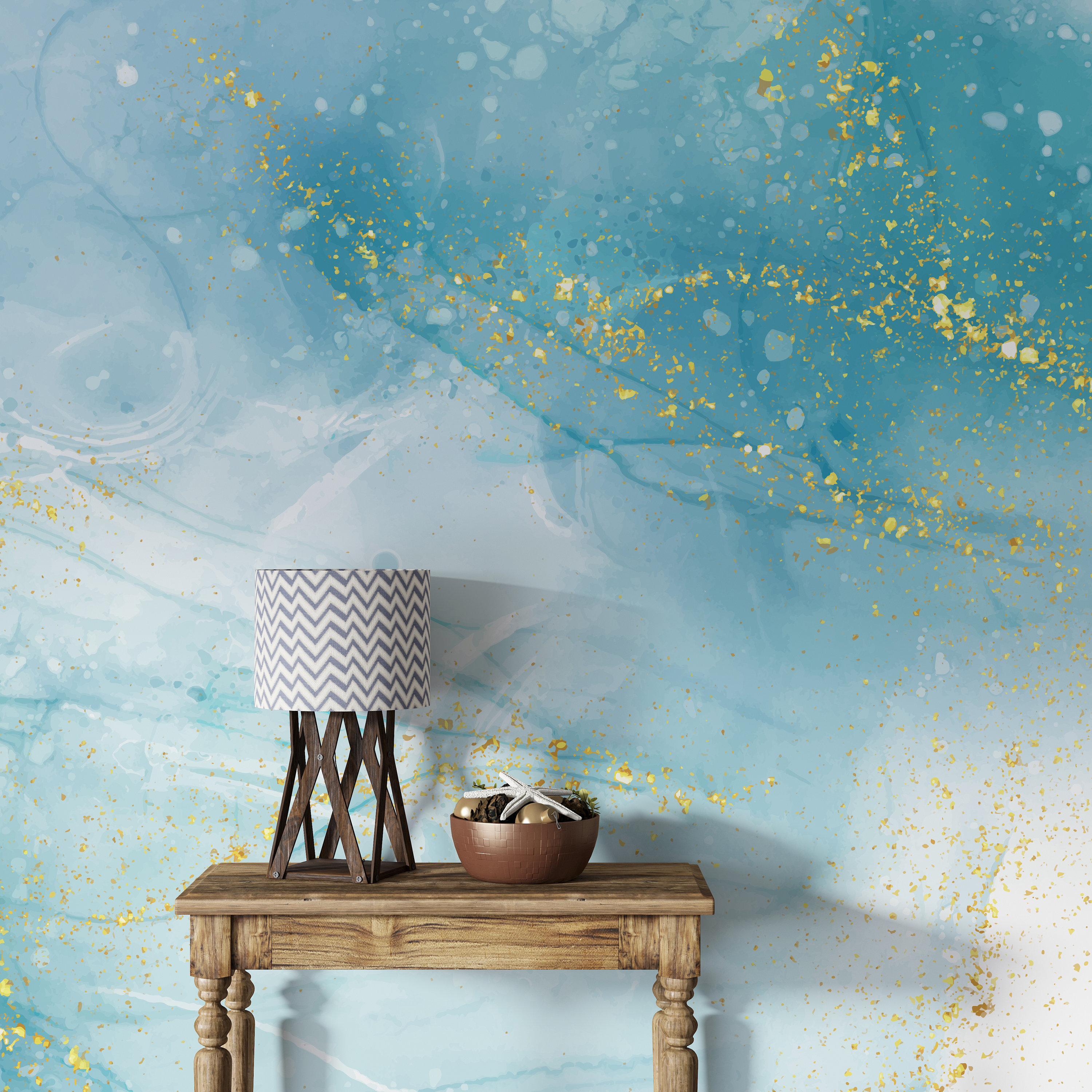 Marble Mural Mid Century Wall Decor Mural Room Mural Gifts | Etsy