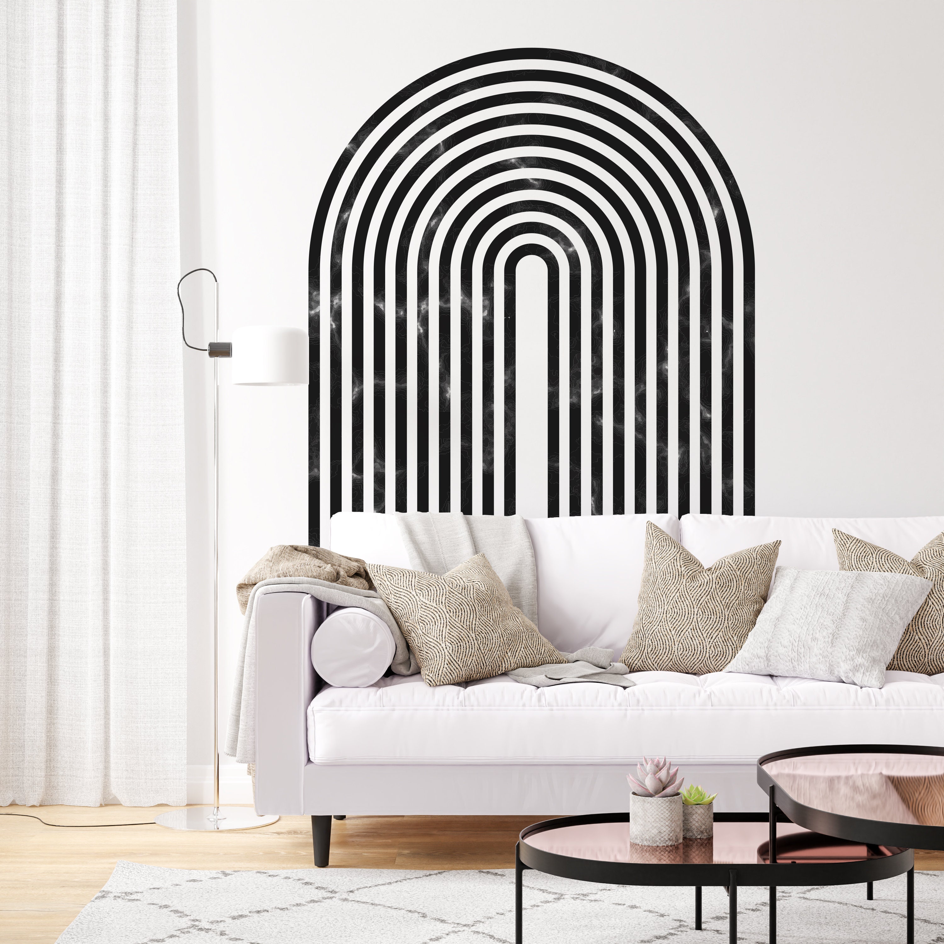 Rainbow Full Arch Marble Arch Mid Century Modern Boho Full - Etsy