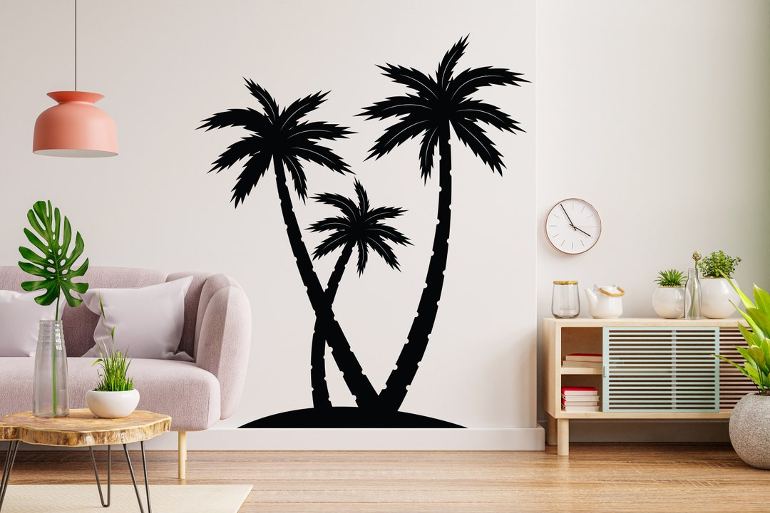 Palm Wall Decal, Palm Wall Vinyl Sticker Decal, Palm Wall Decoration ...