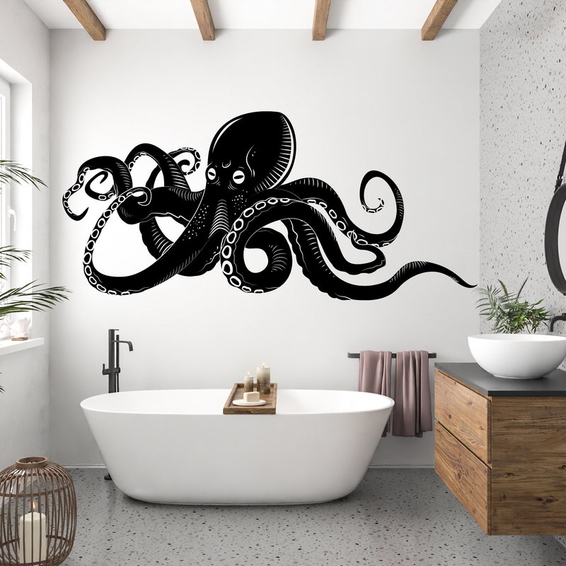 Octopus Wall Decal - Etsy
