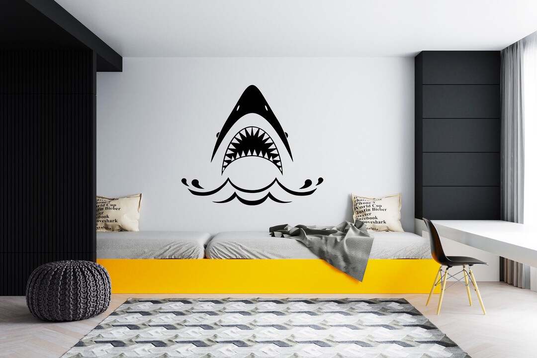 Shark Wall Decal Shark Wall Sticker Shark Wall Decor for Kids Room ...