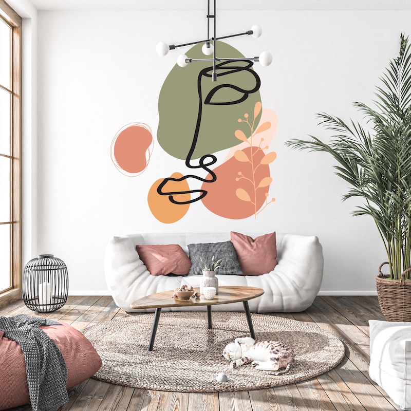 Abstract Wall Decal - Etsy