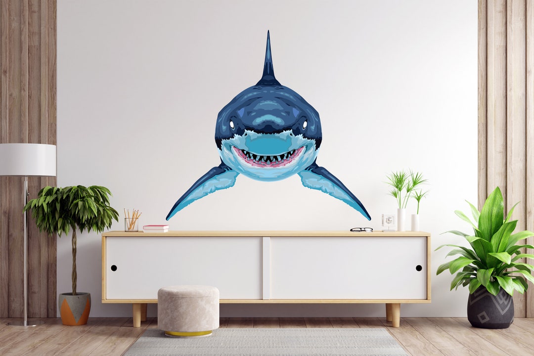 Shark Wall Decal Shark Wall Sticker Shark Wall Decor for Kids Room ...