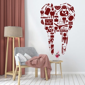 Dental Wall Decor, Dental Clinic Wall Decal, Dental Stickers, Dental ...