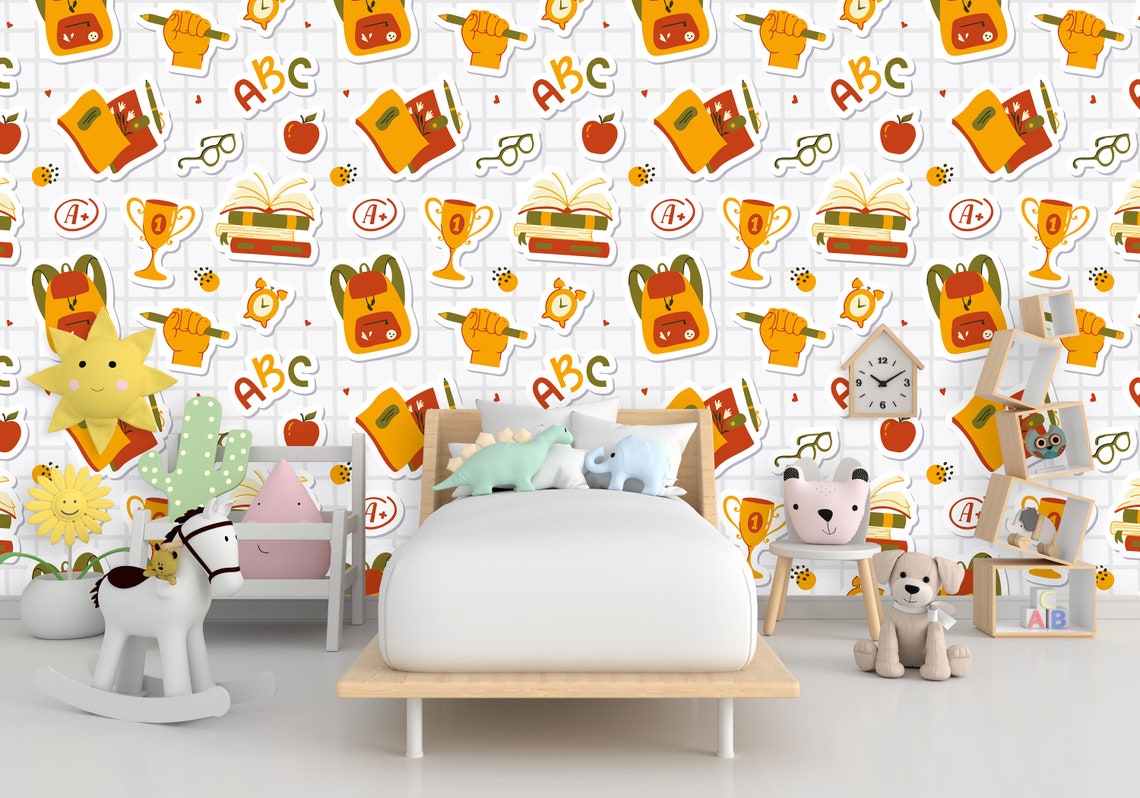 Kids Wallpaper Nursery Wallpaper Playroom Wall Decor Kids | Etsy
