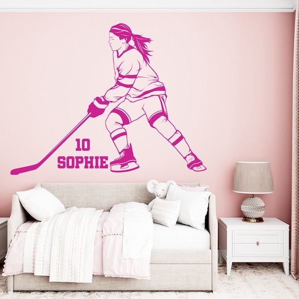 Hockey Wall Decal - Etsy