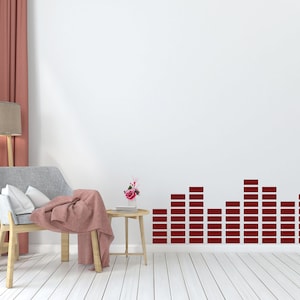 Music Equalizer Wall Decal Sound Wave Wall Sticker Music Wall Decor ...
