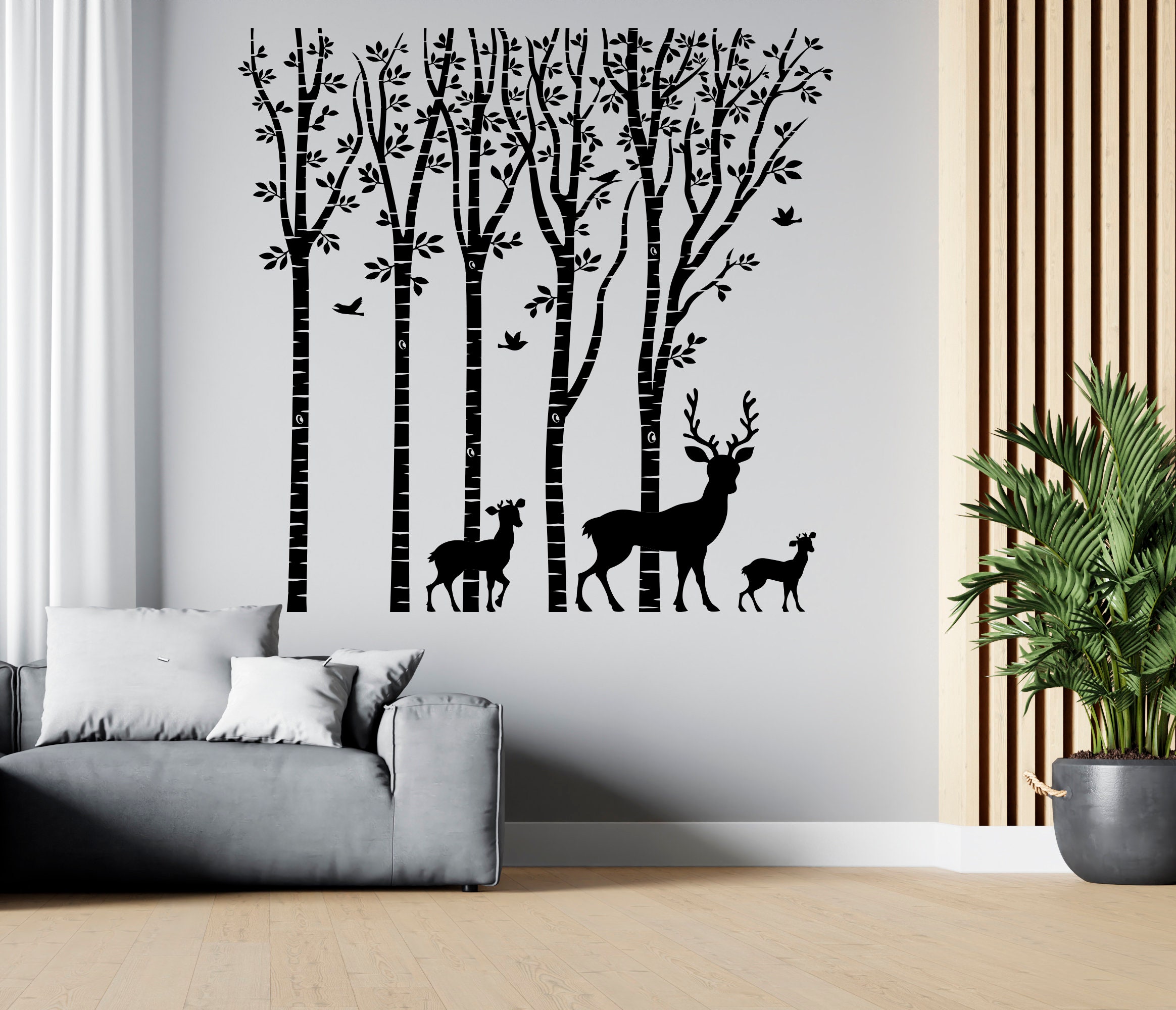 Tree Wall Decal Tree Wall Decor Tree Wall Sticker SG1346 - Etsy