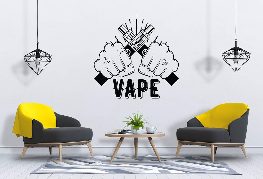 Vaping Wall Decal Vape Wall Sticker Smoke Shop Wall and Window Decor ...