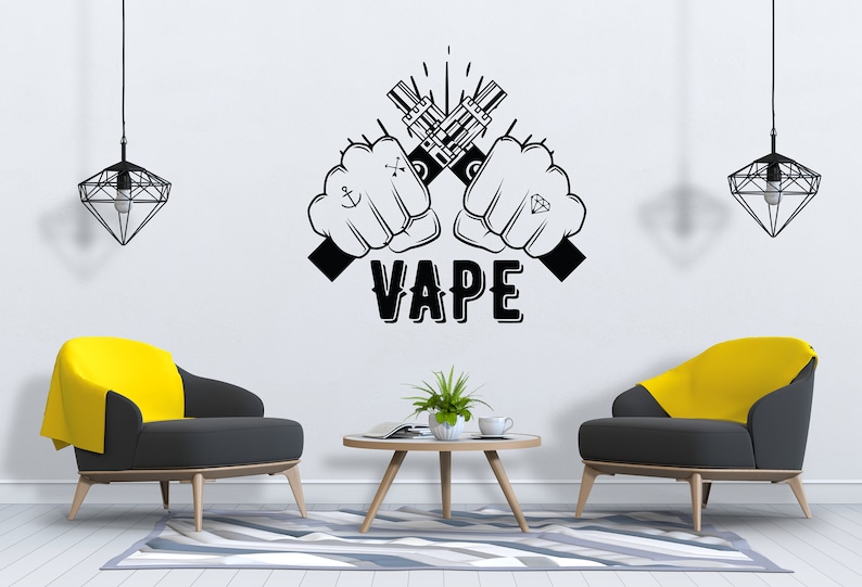 Vaping Wall Decal Vape Wall Sticker Smoke Shop Wall and Window - Etsy
