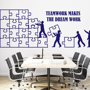 Teamwork Wall Decal, Office Wall Decal, Office Wall Decor, Office ...