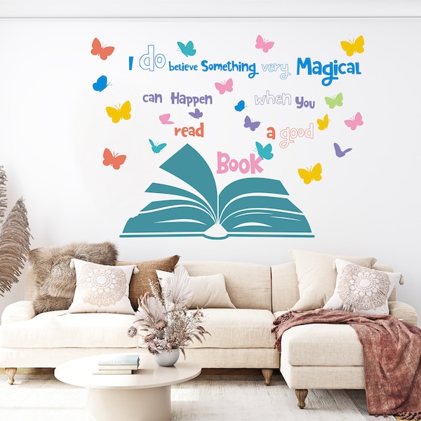 Library Wall Decal - Etsy