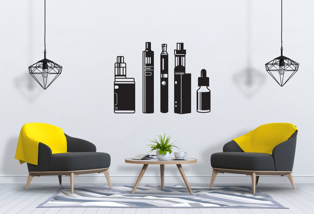 Vaping Wall Decal Vape Wall Sticker Smoke Shop Wall and Window Decor ...