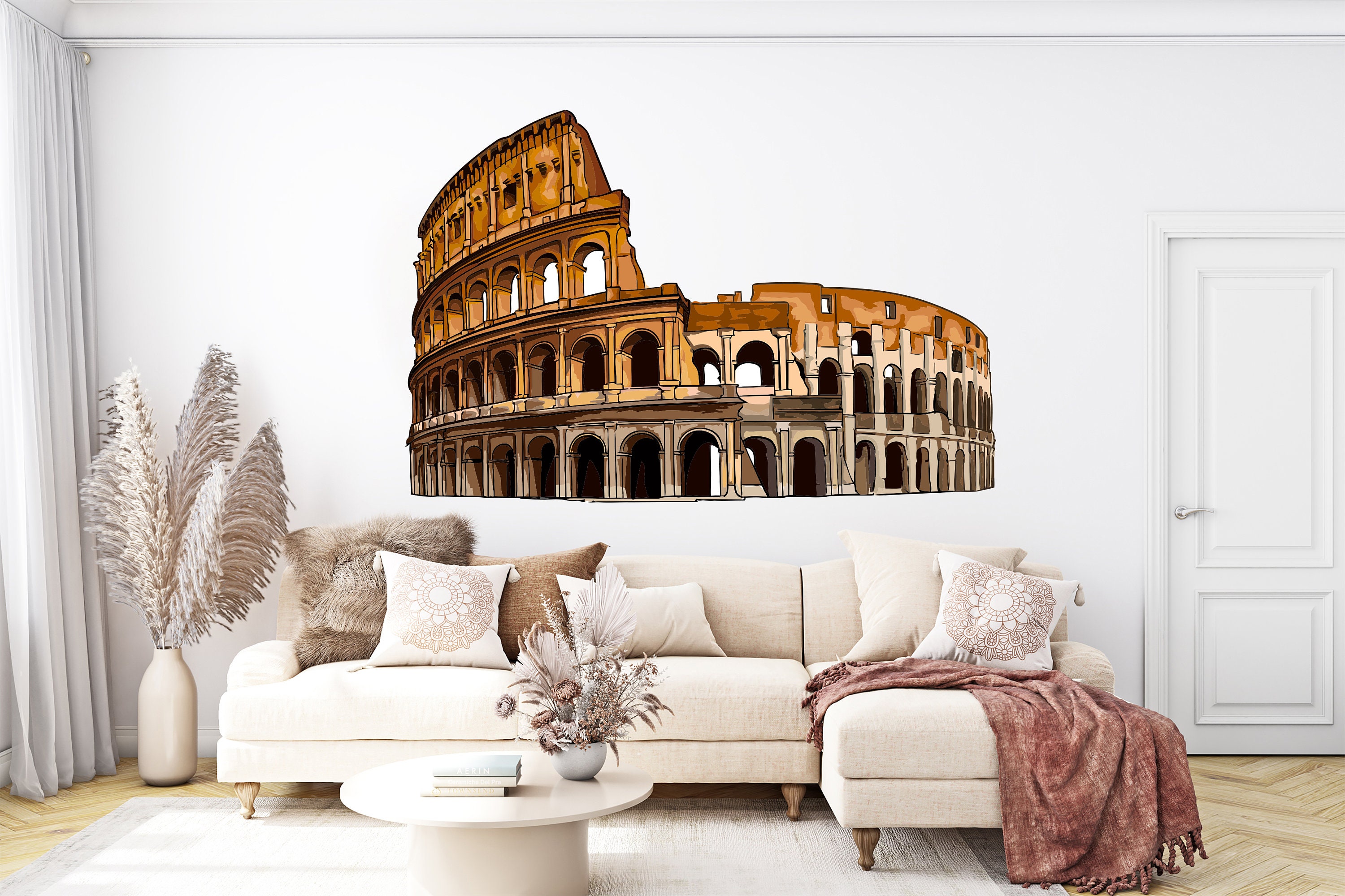 Colosseum Wall Decal Colosseum Ancient Wall Art Colosseum - Etsy