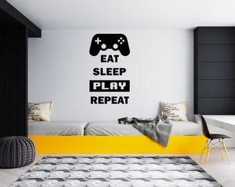 Gamer Wall Decal Video Games Wall Sticker Controller Wall - Etsy