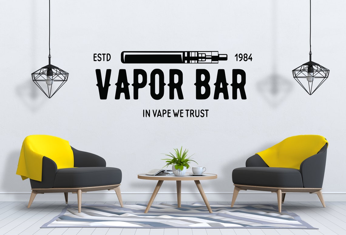 Vaping Wall Decal Vape Wall Sticker Smoke Shop Wall and Window | Etsy