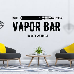 Vaping Wall Decal Vape Wall Sticker Smoke Shop Wall and Window - Etsy