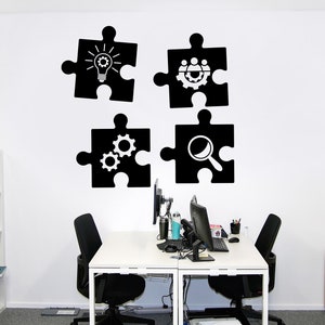 Puzzle Wall Decal, Office Wall Decal, Office Wall Decor, Office Decals ...