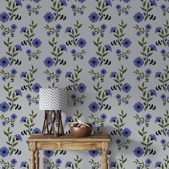 Flower Wallpaper for Bedroom Wallpaper for Bathroom Wallpaper - Etsy