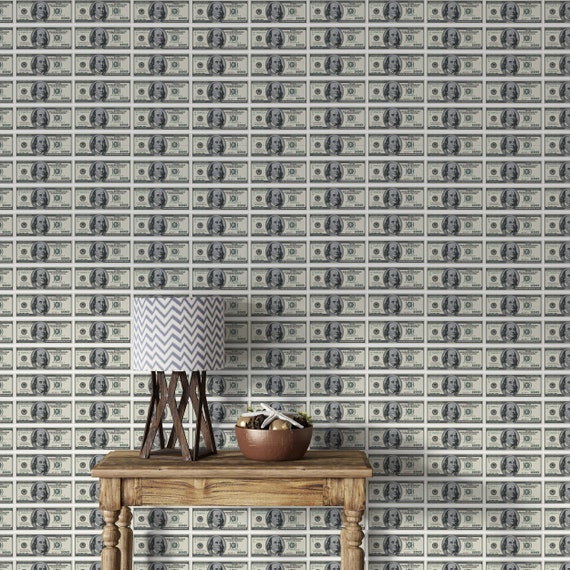 One Hundred Dollar Wallpaper Money Fabric Wallpaper Seamless - Etsy