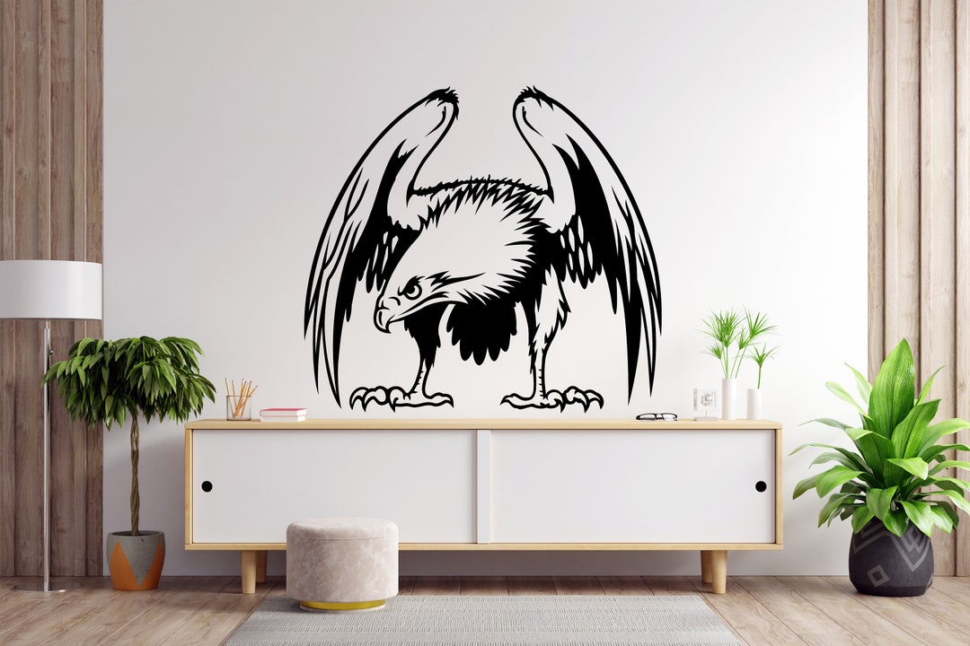 Eagle Wall Decal Eagle Wall Sticker Eagle Wall Decor Eagle Wall Art 1625EZ - Etsy