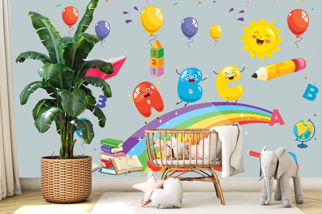 Kindergarden Nursery Wall Decal, School Wall Sticker, Nusery Education ...