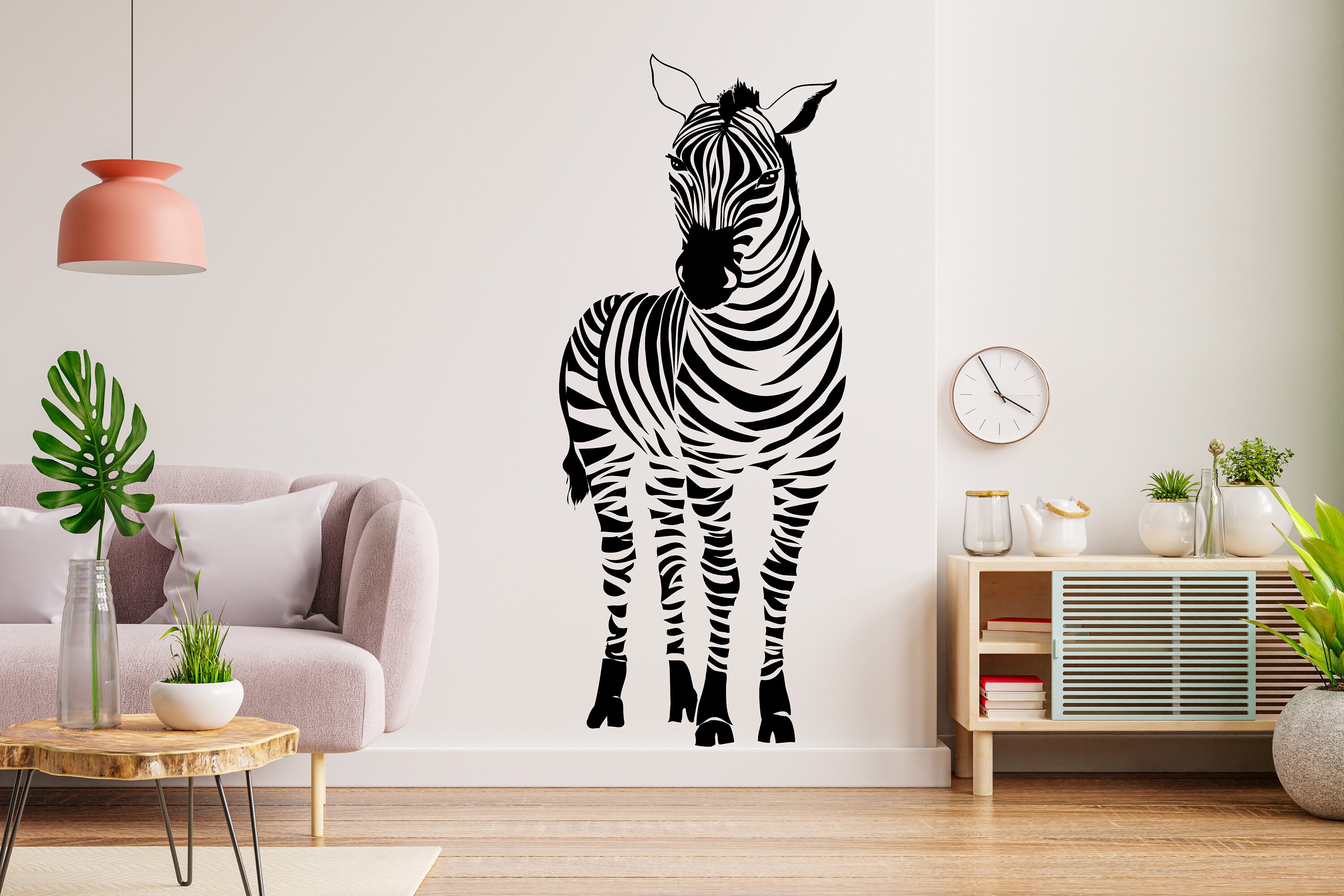 Zebra Wall Art Decal Zebra Wall Art Drippy Zebra Wall Decor Animals Decal Wall Safari Stickers House Decor Living Room Wall Decals 1335EZ Etsy