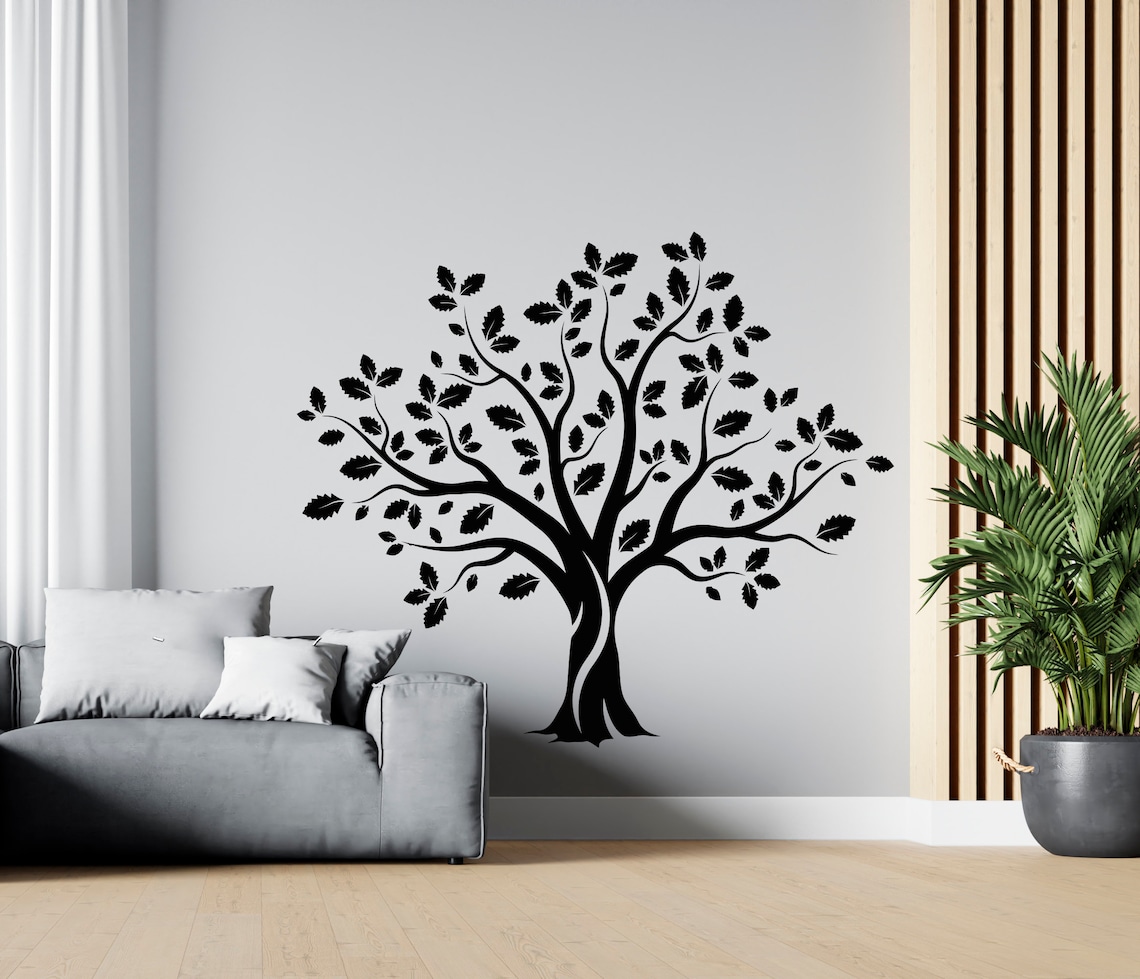 Tree Wall Decal Tree Wall Decor Tree Wall Sticker SG1340 - Etsy
