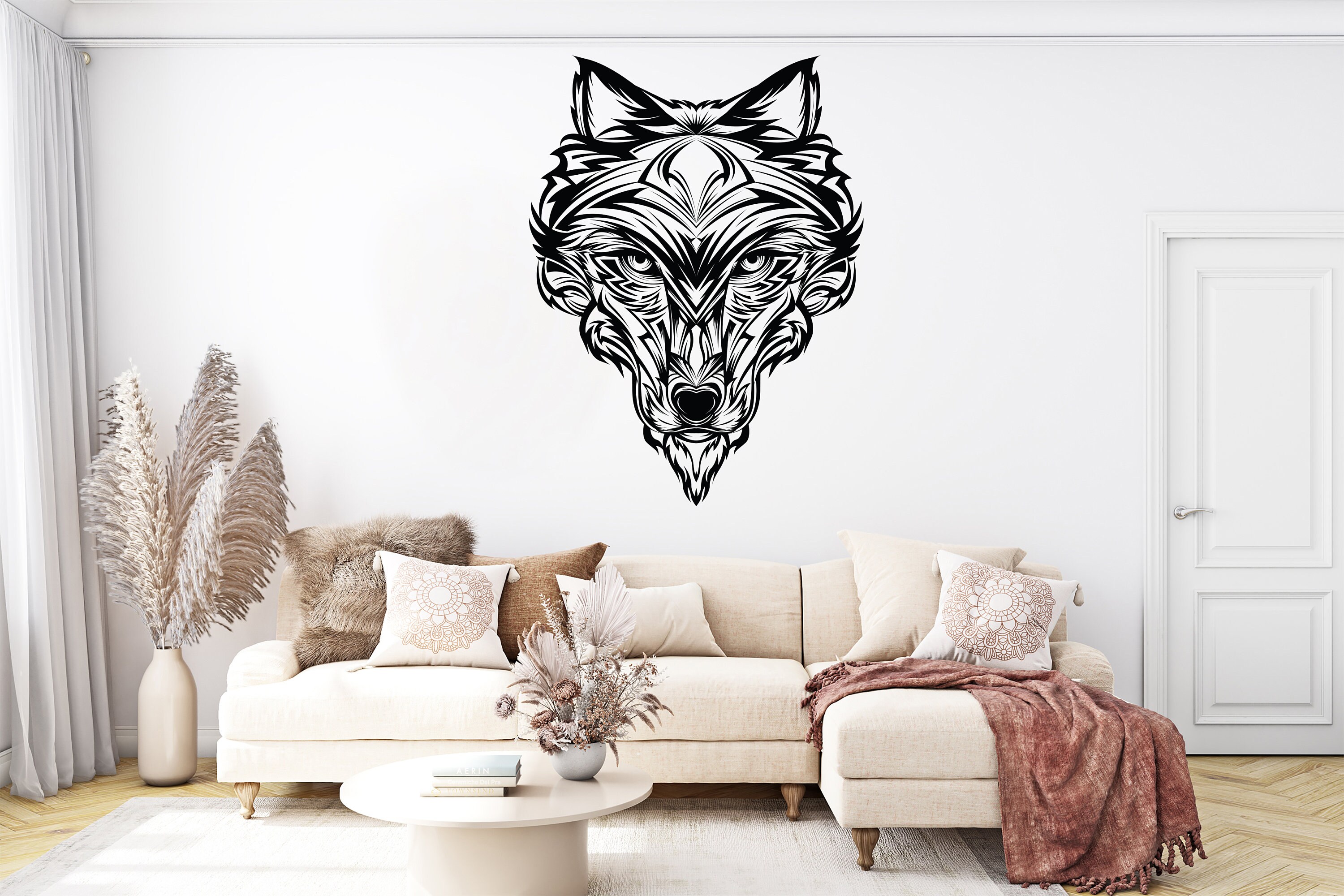 Wolf Wall Decal Wolf Wall Art Wolf Room Wall Decor Wolf Room - Etsy