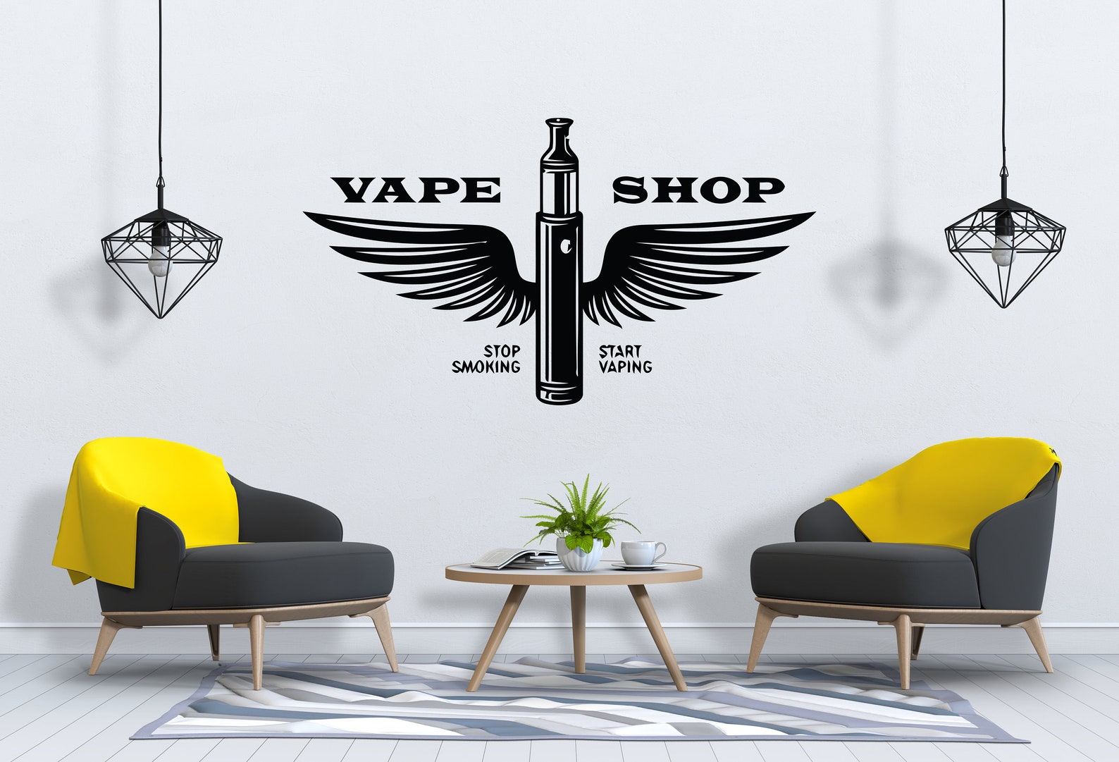 Vaping Wall Decal Vape Wall Sticker Smoke Shop Wall and Window - Etsy