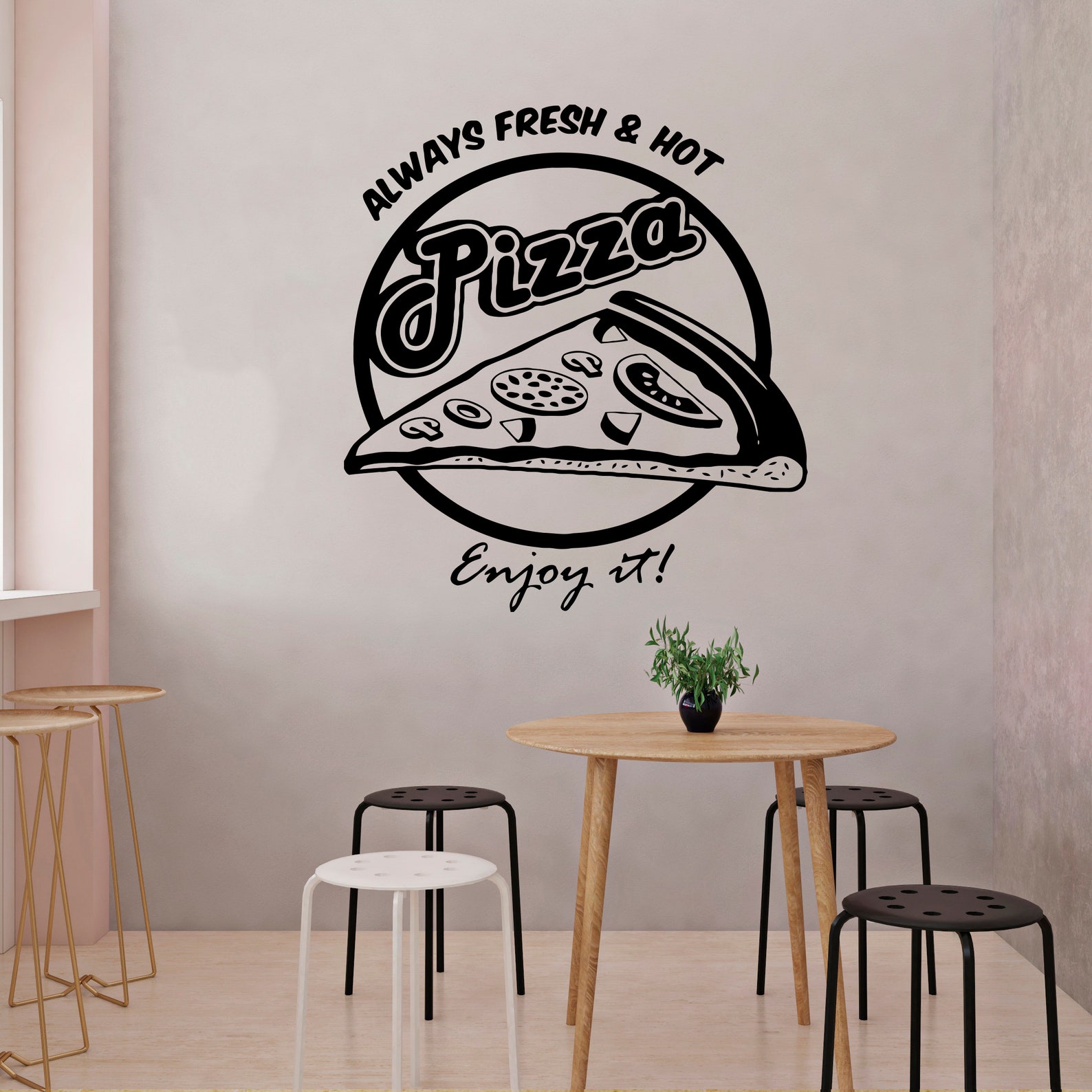 Pizza Wall Decal Vinyl Sticker for Pizzeria Decorations for - Etsy