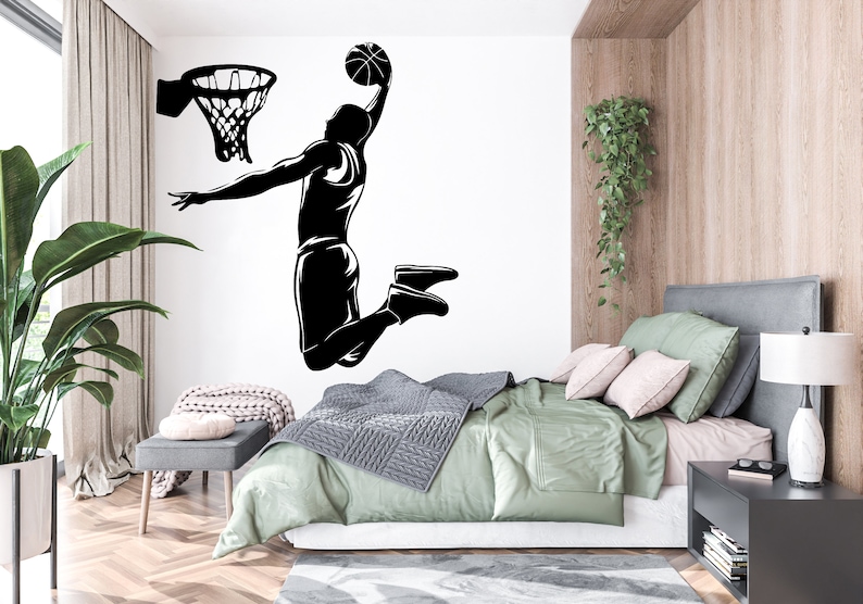 Basketball Wall Decals Basketball Wall Art Basketball Wall - Etsy