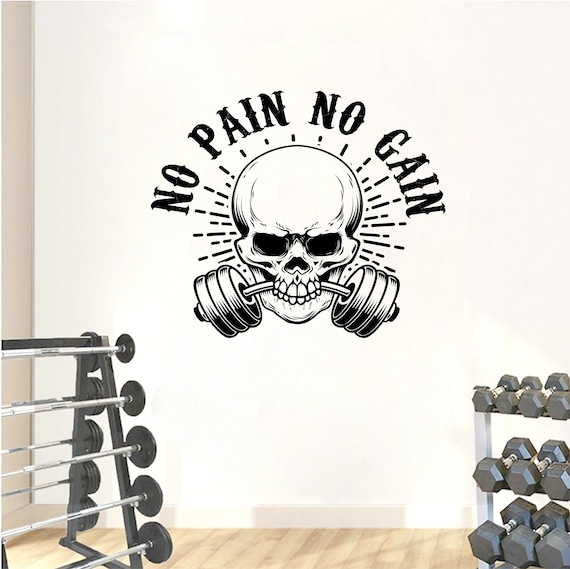 Fitness Wall Decal Workout Wall Decal Gym Wall Decor | Etsy