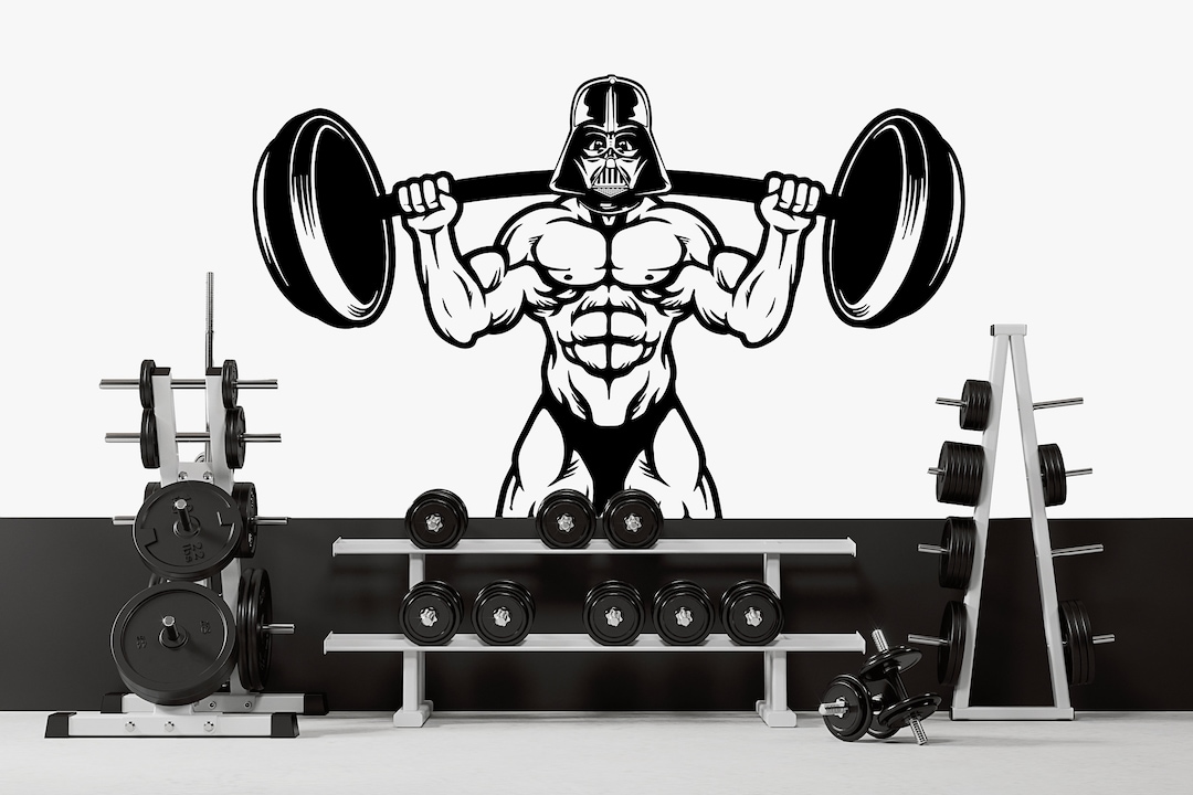 Gym Wall Decal Star Wars Wall Decor Fitness Wall Decor Star Wars Wall ...