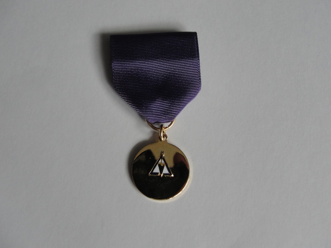 Masons - Fraternal / Masonic "trowel" Medal - Purple Ribbon - Etsy