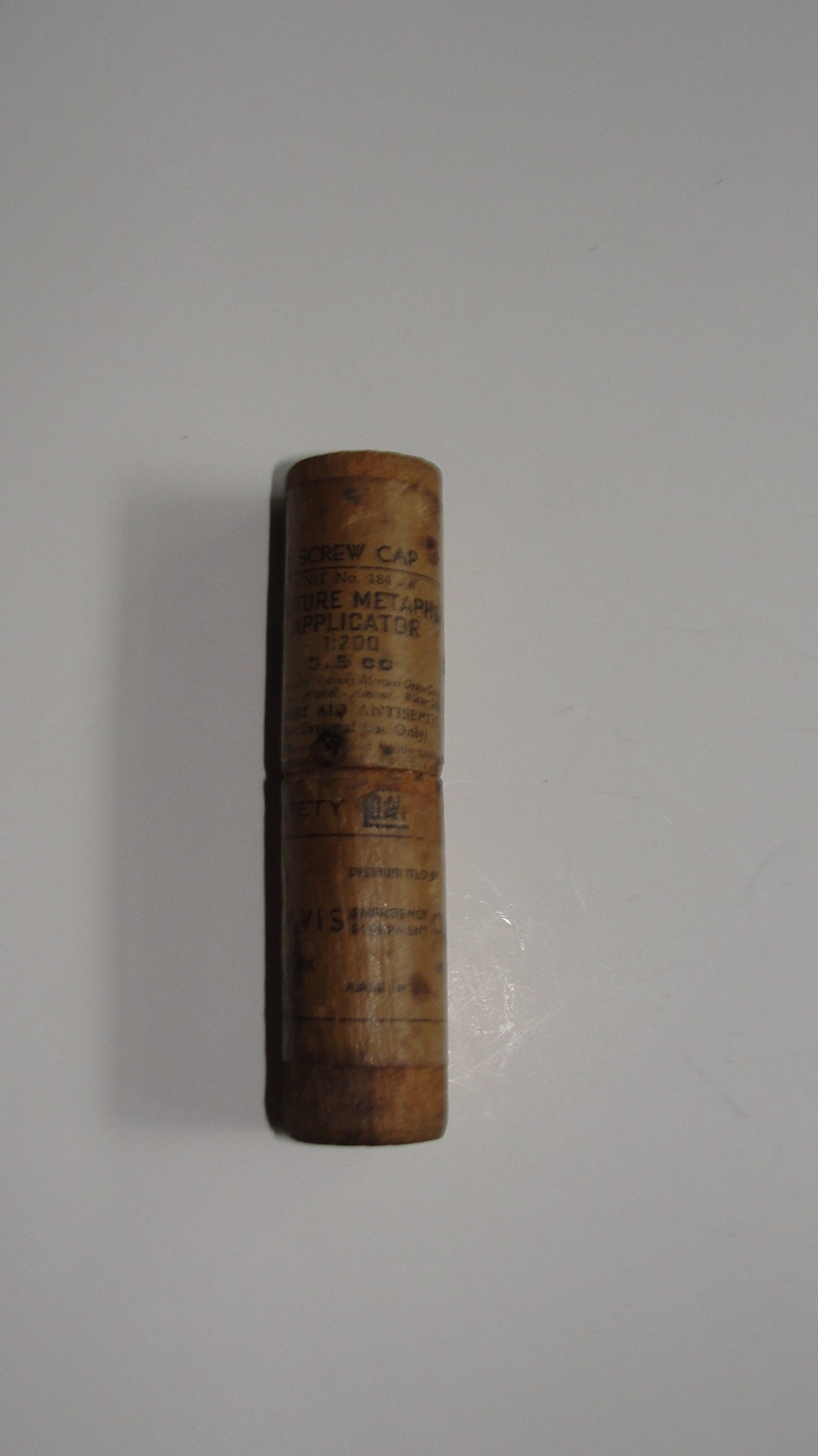 Late 1800's-early 1900's Opened, Paper-labelled, Wood Cylinder ...